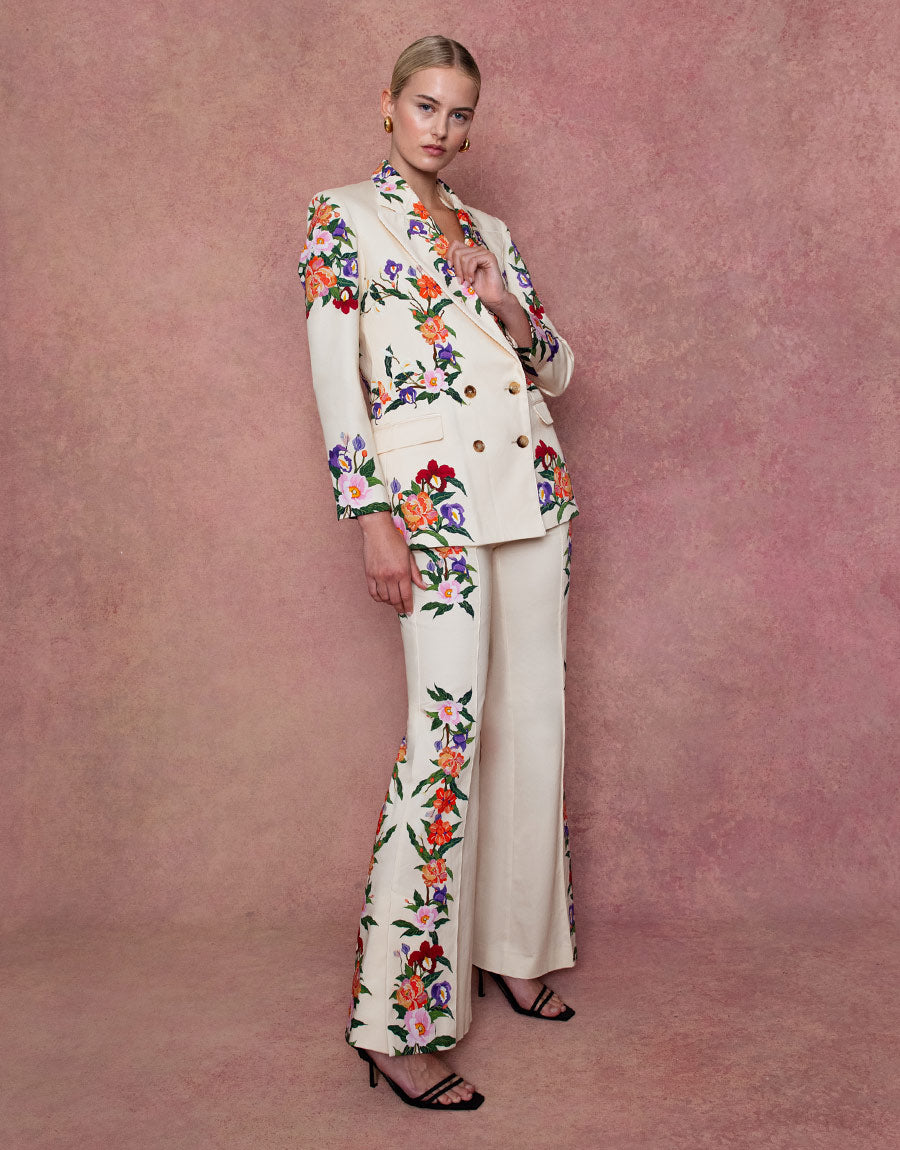 Morgan Twill Trouser - Tree of Life Cream – Borgo de Nor